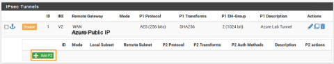 Create an Azure Virtual Network Gateway IPSec VPN to PFSense