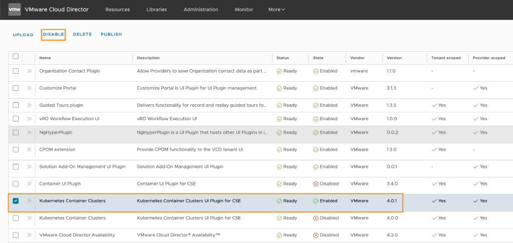 Upgrading VCD Container Service Extension from 4.0.1 to 4.0.3